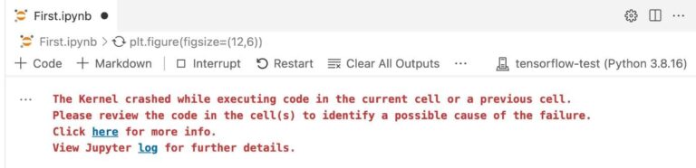 Fixed The Kernel Crashed While Executing Code In The Current Cell Or A Previous Cell Nixloop